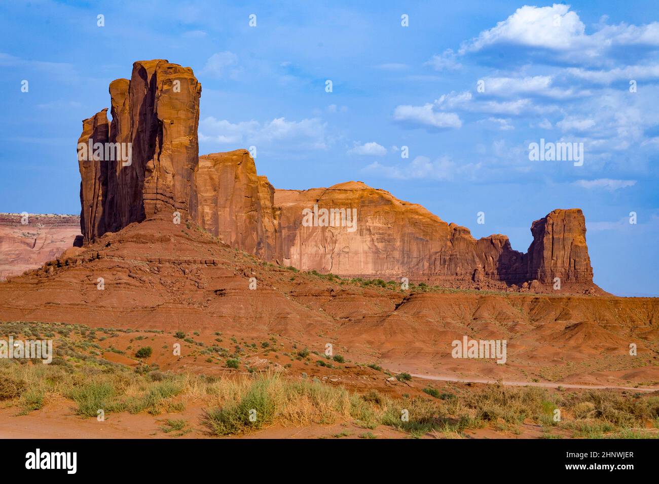 famous rock butte in the monument valley Stock Photo - Alamy
