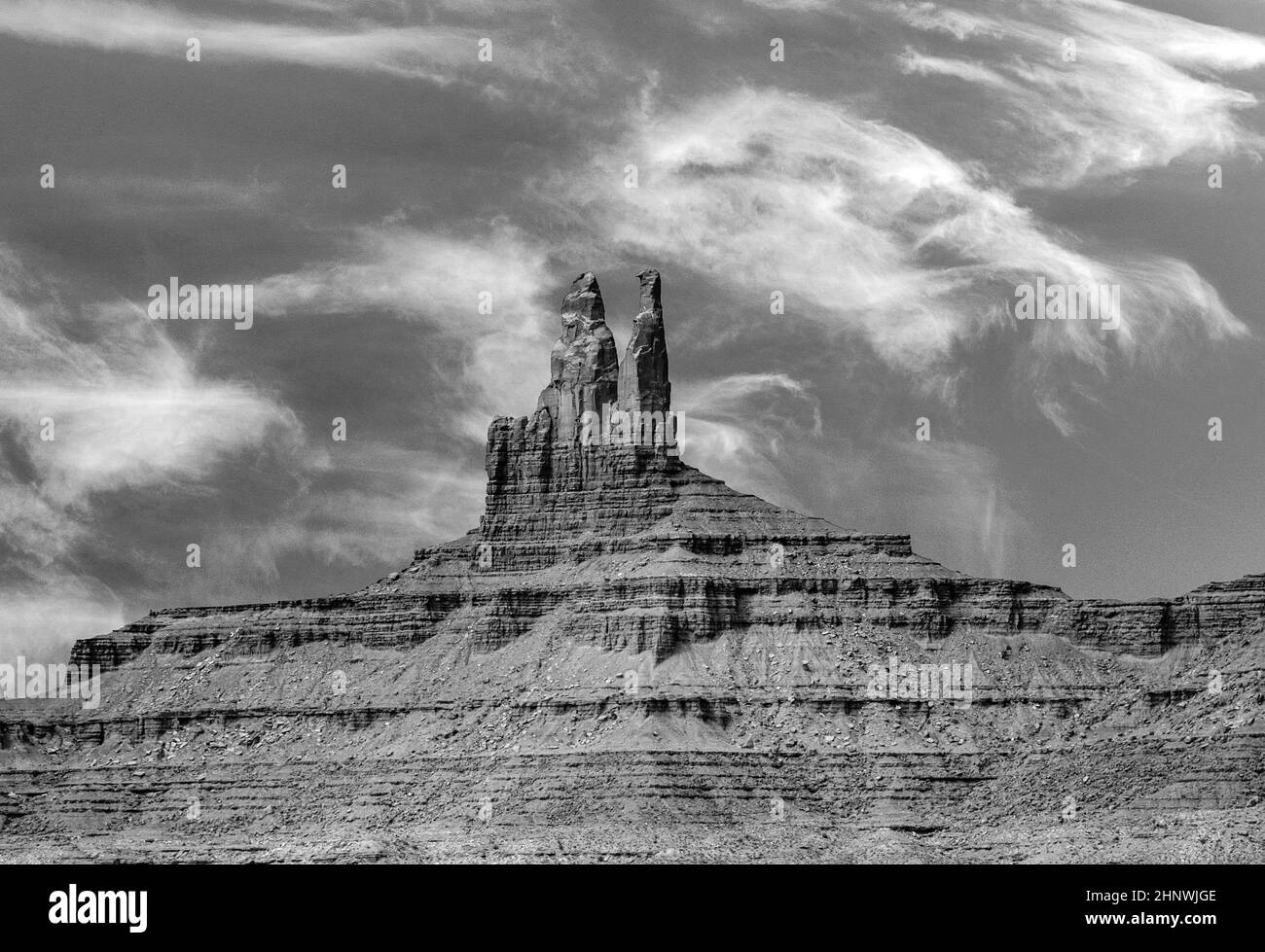 famous sandstone butte in monument valley Stock Photo - Alamy