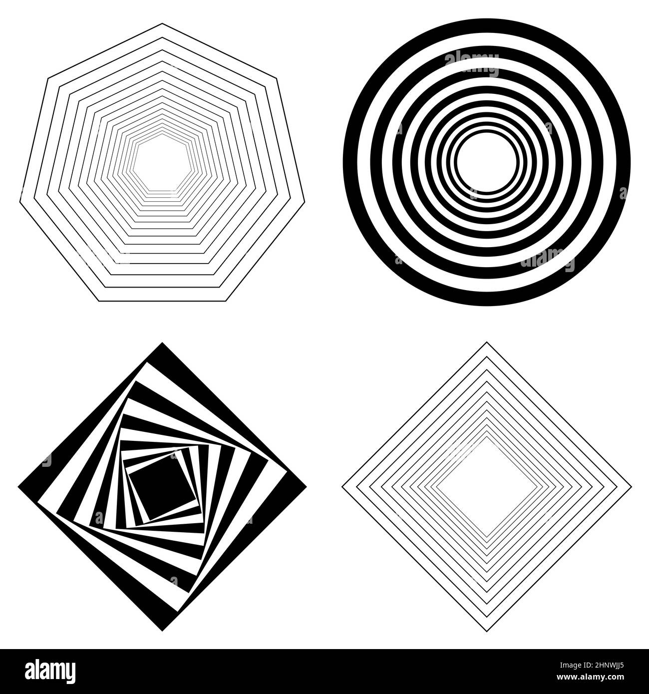 Op Art Geometric Element Shape Stock Vector Illustration Clip Art Graphics Stock Vector