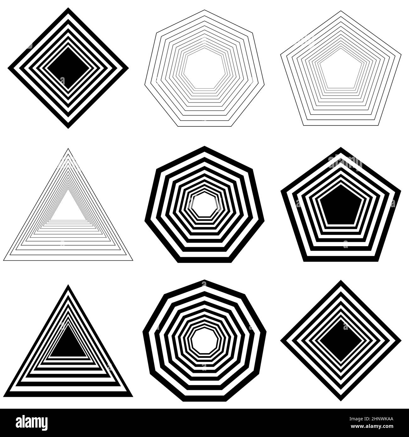 Op art, geometric element, shape - stock vector illustration, clip-art ...