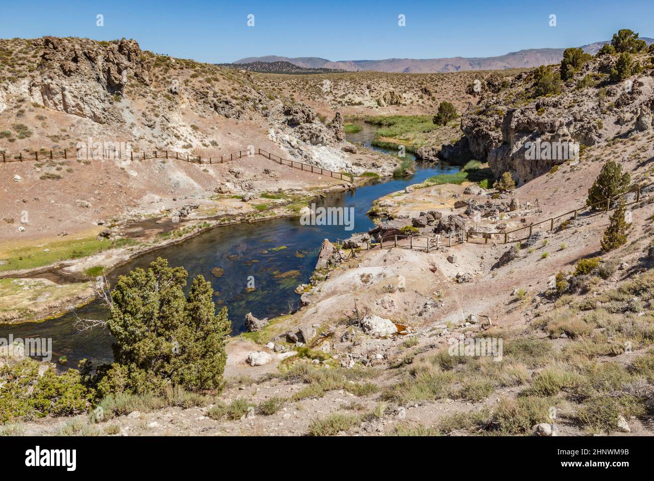 hot springs at hot creek geological site near mammouth Stock Photo - Alamy
