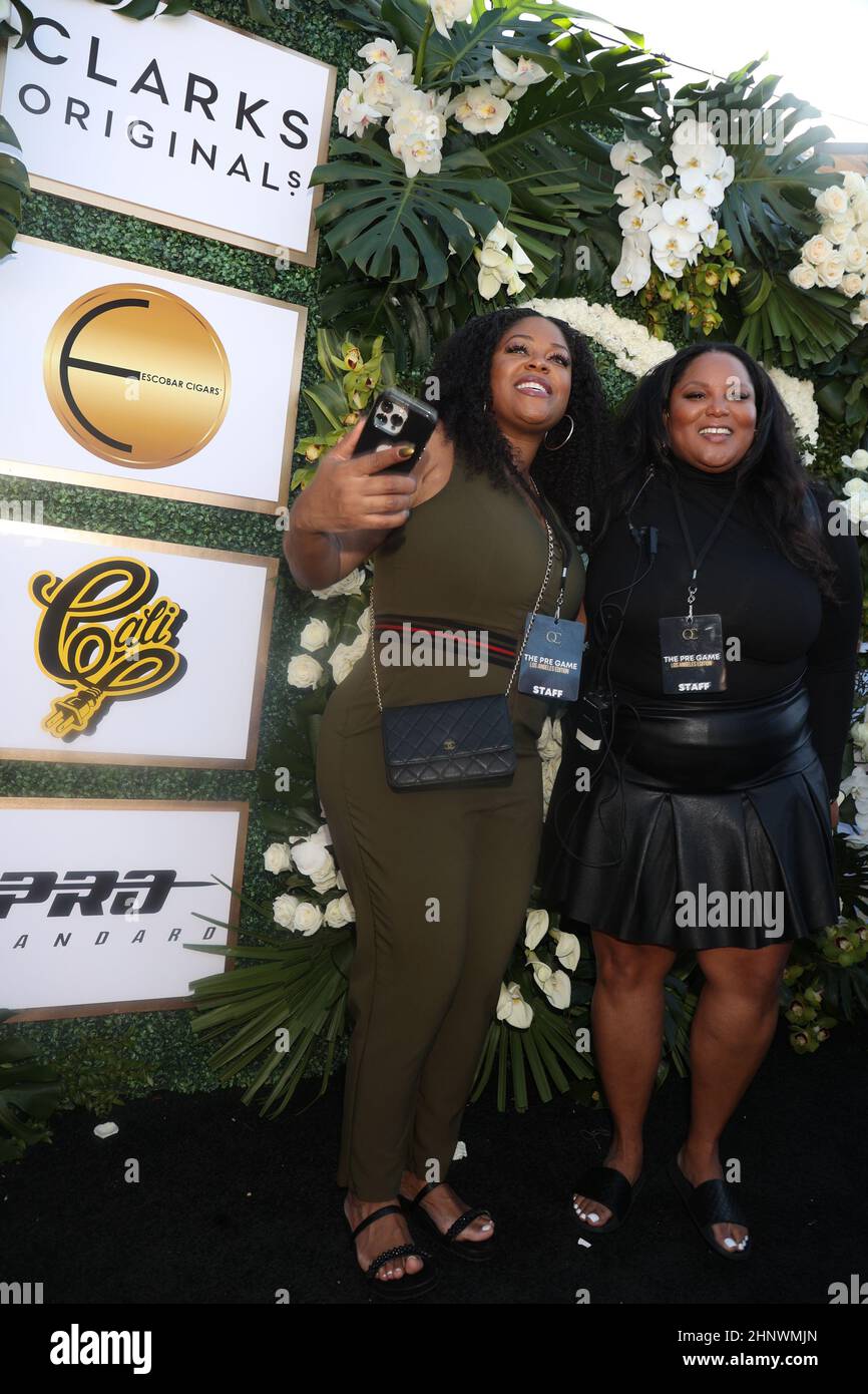 Los Angeles, Ca. 12th Feb, 2022. Dominique Simpson and Guest Melissa ...