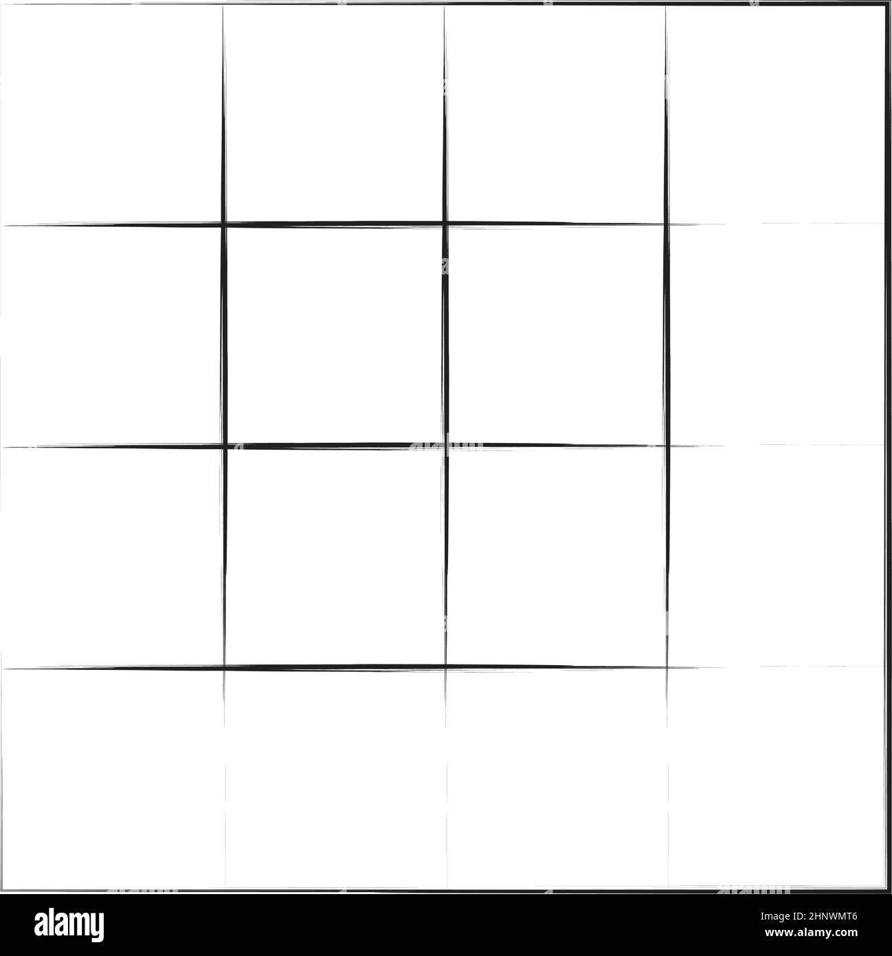 Grid, mesh, graticule with grungy, irregular lines. Grunge checkered ...