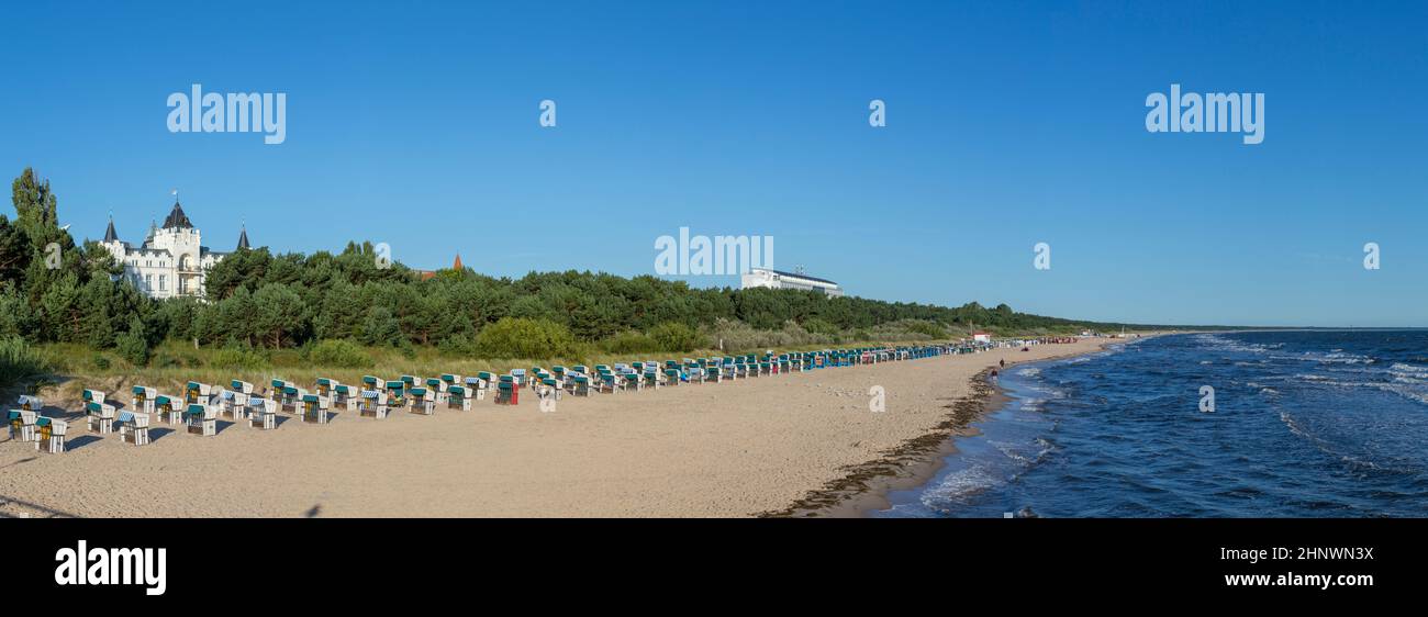 beach and old villa in Zinnowitz, Usedom, Germany Stock Photo - Alamy