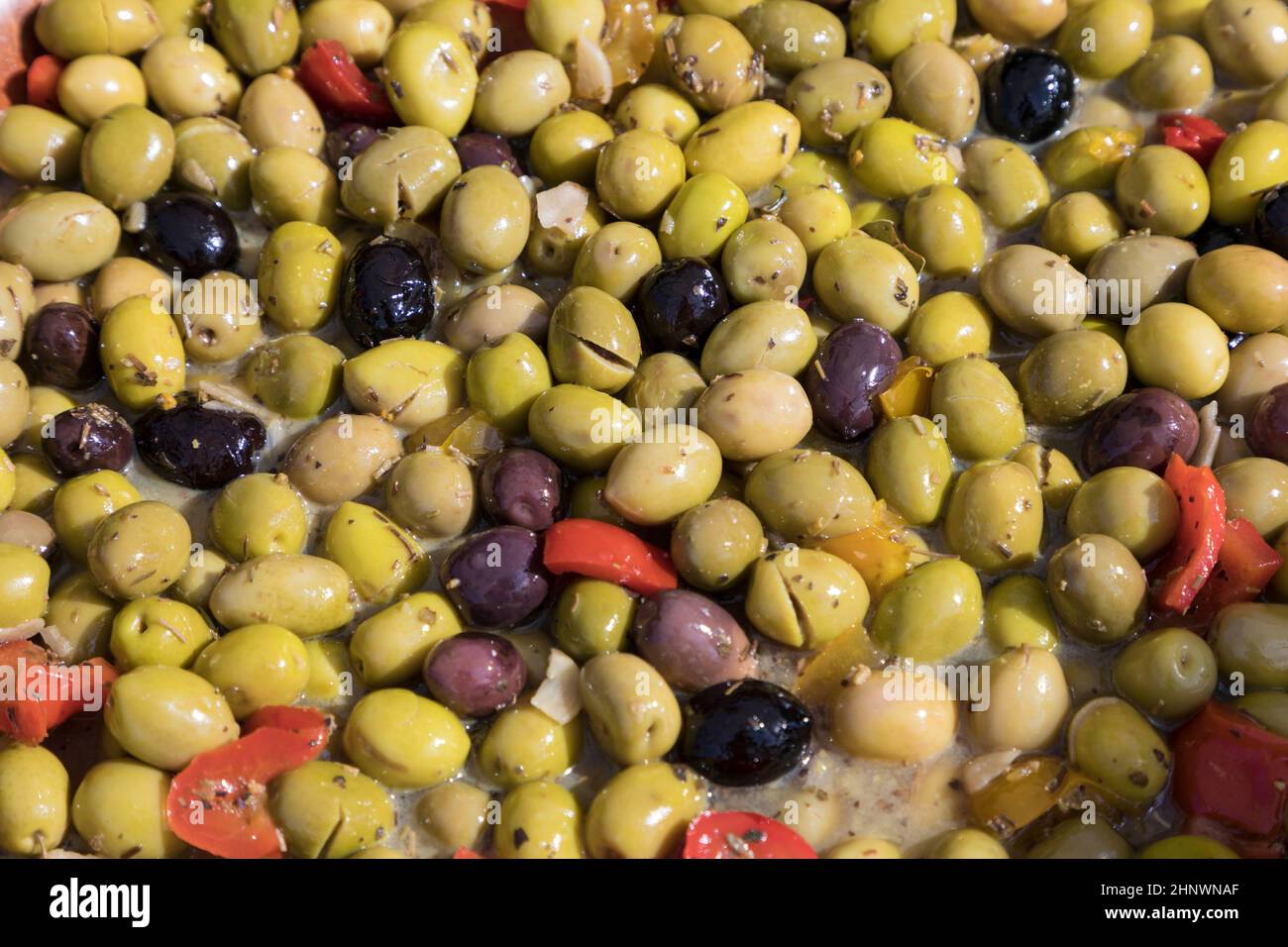 detail of fresh olives at the market Stock Photo - Alamy