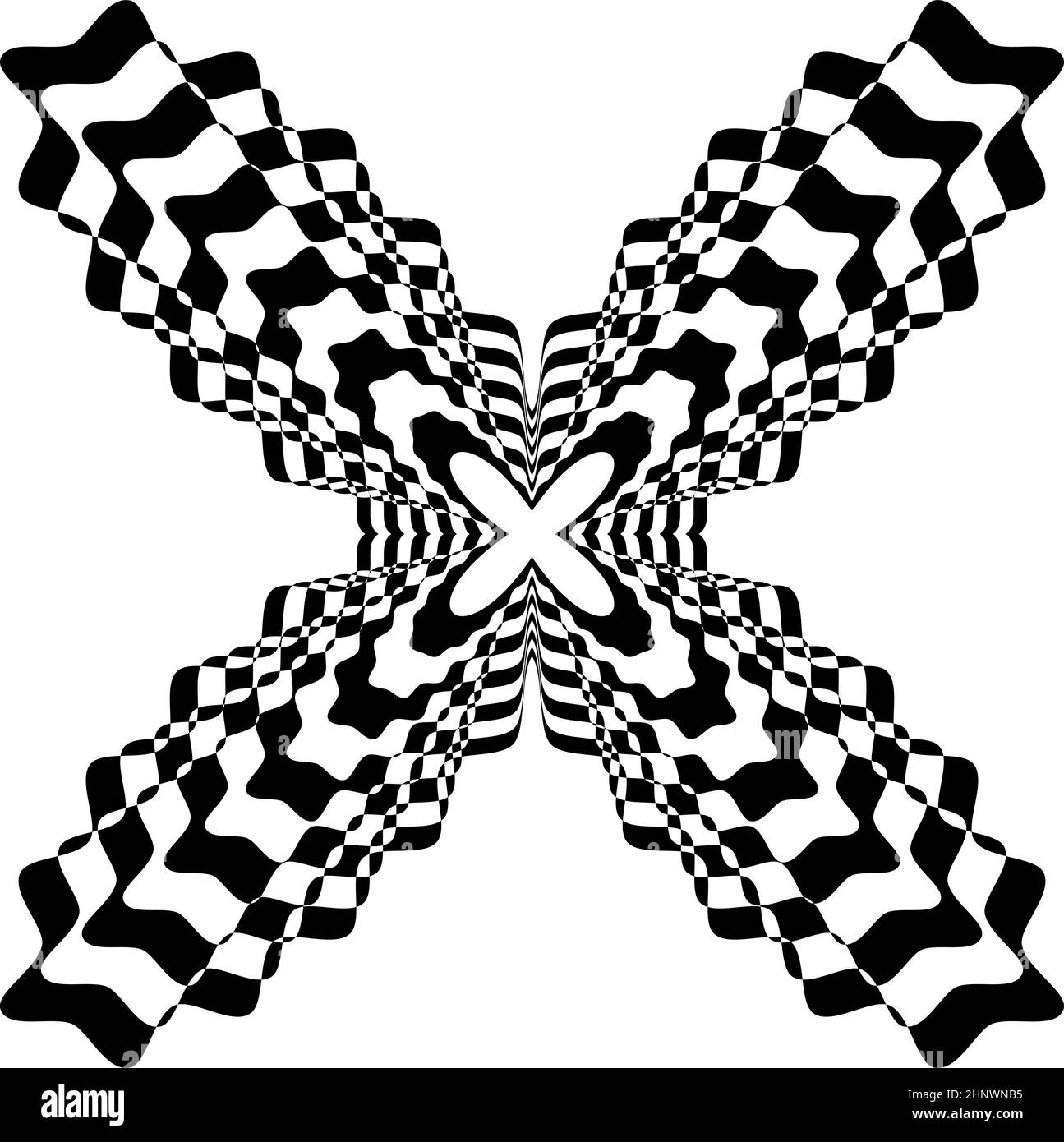 Op-art, visual art abstract geometry element - stock vector ...