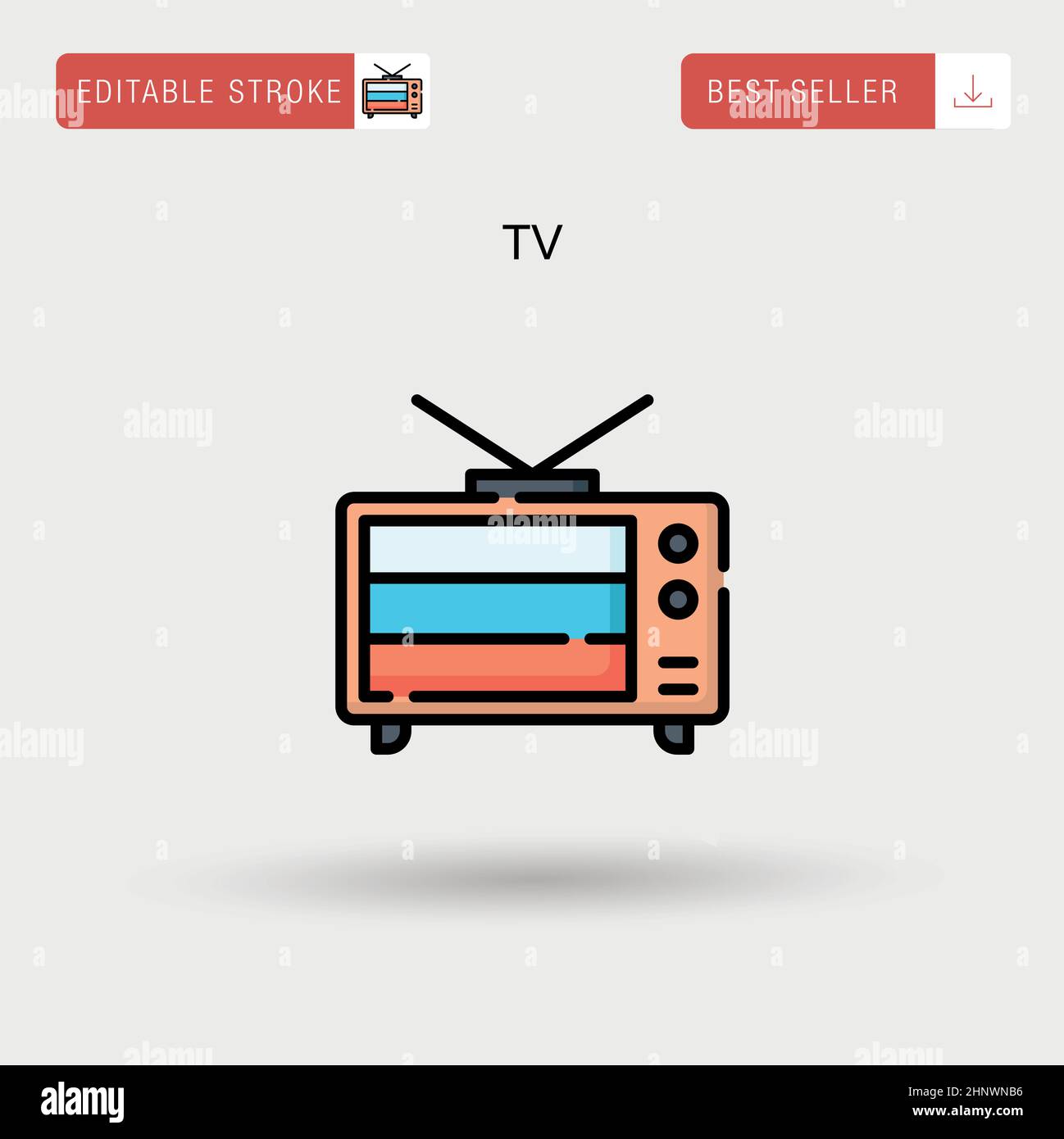 Tv Simple vector icon Stock Vector Image & Art - Alamy