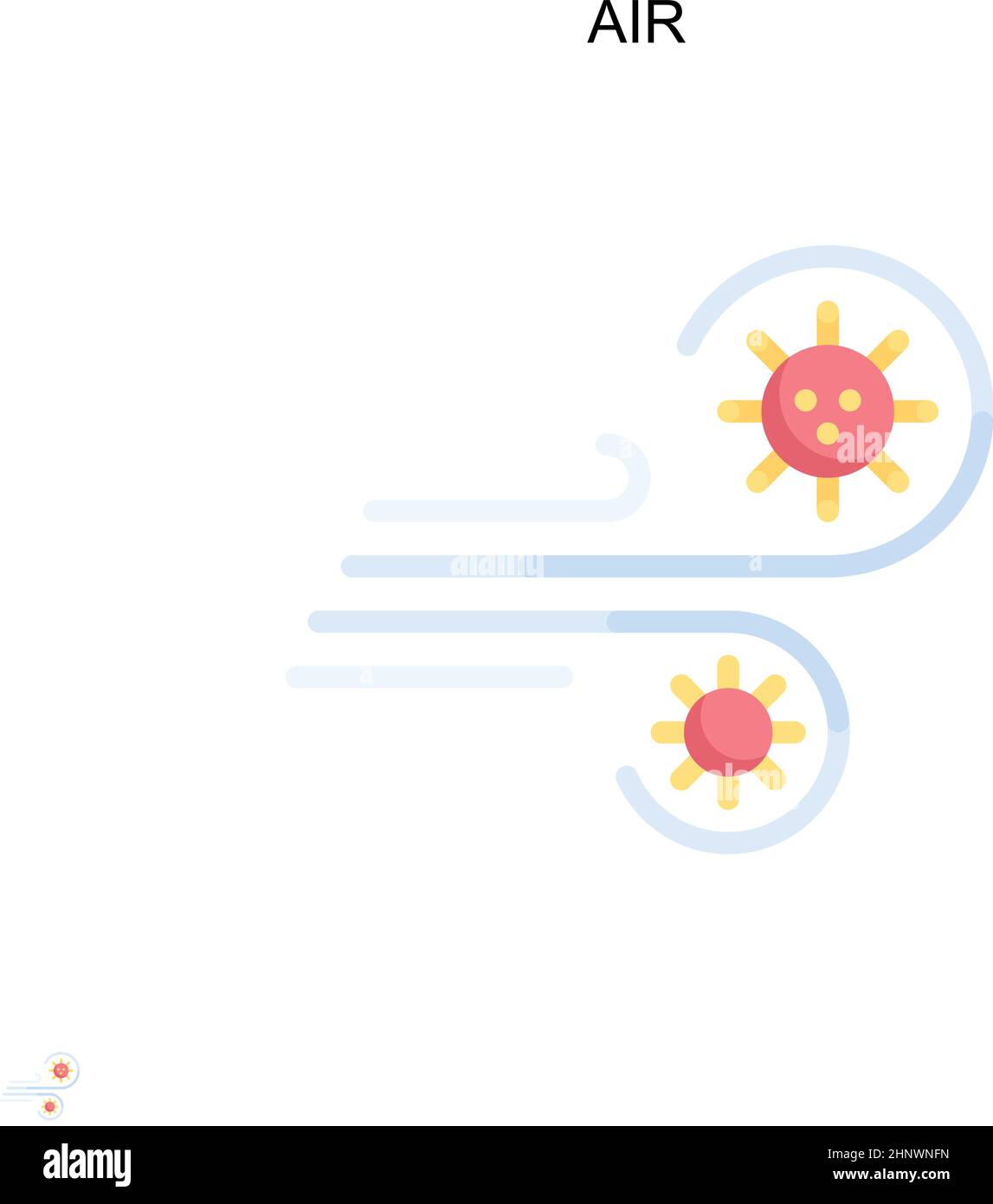 Air Simple vector icon. Illustration symbol design template for web ...