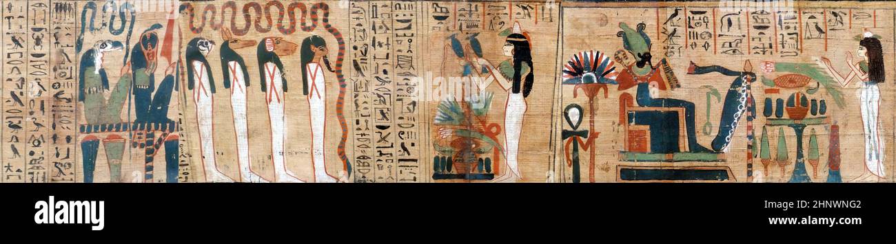 Ancient Egyptian papyrus with traditional signs and symbols Stock Photo ...