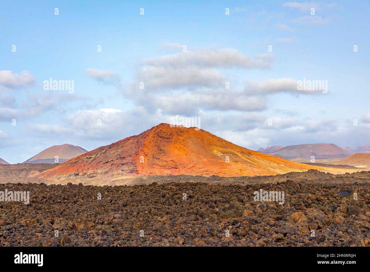 volcano in timanfaya national park, Lanzarote, Spain Stock Photo - Alamy