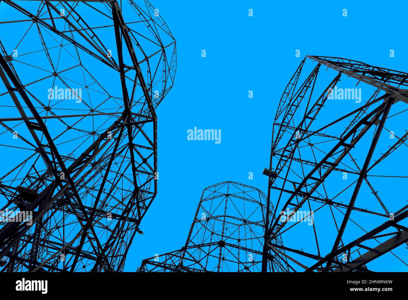 old iron structure of former gas tank of an old coal mine Stock Photo ...