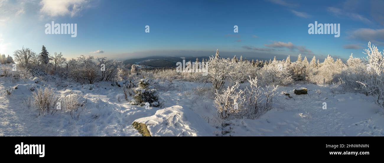 panoramic winter landscape at Feldberg in snow Stock Photo - Alamy