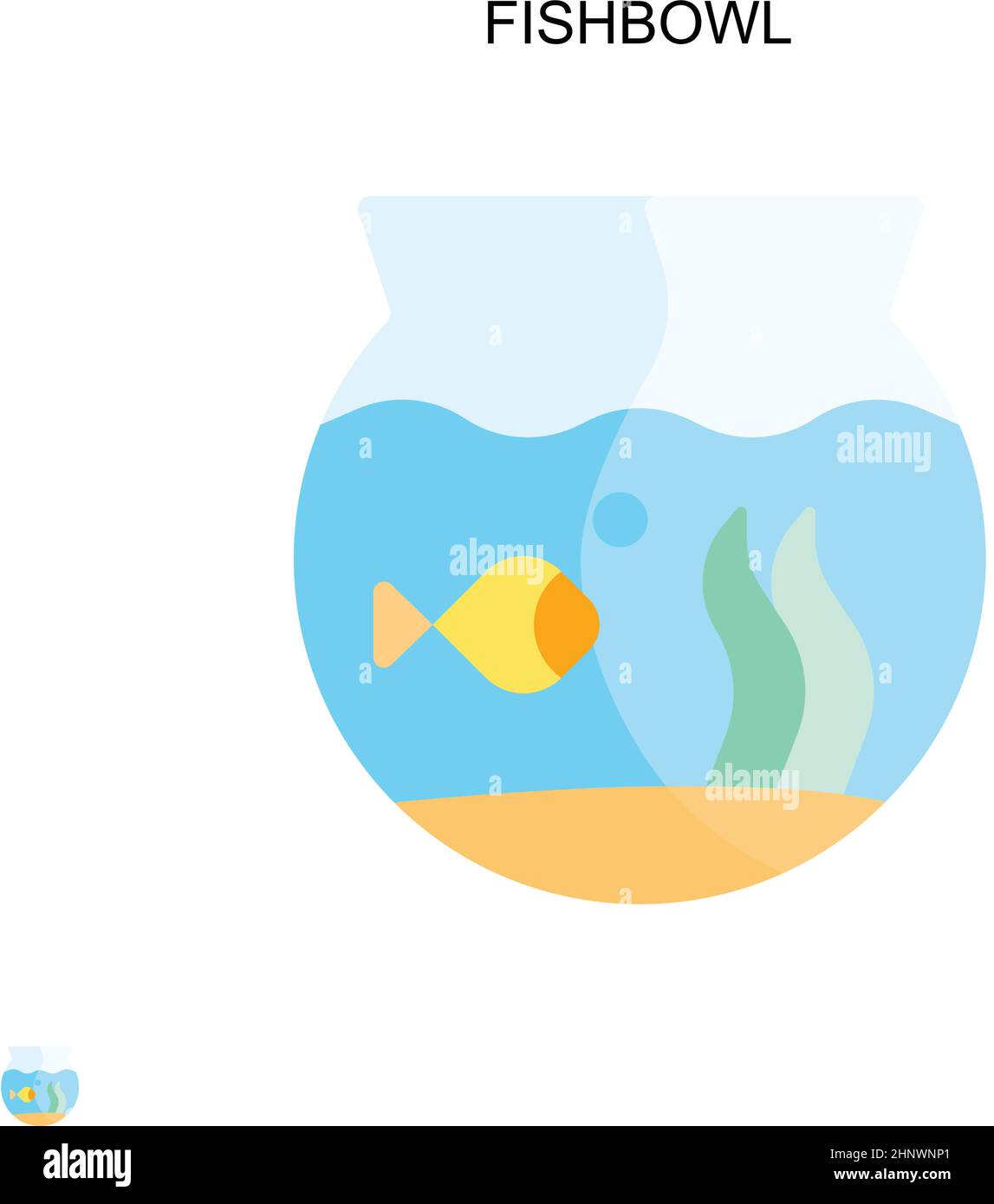 Fishbowl Simple vector icon. Illustration symbol design template for web mobile UI element Stock ...