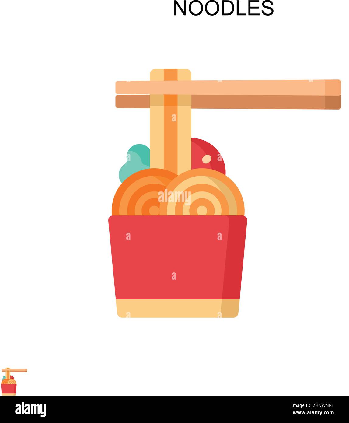 Noodles Simple vector icon. Illustration symbol design template for web ...