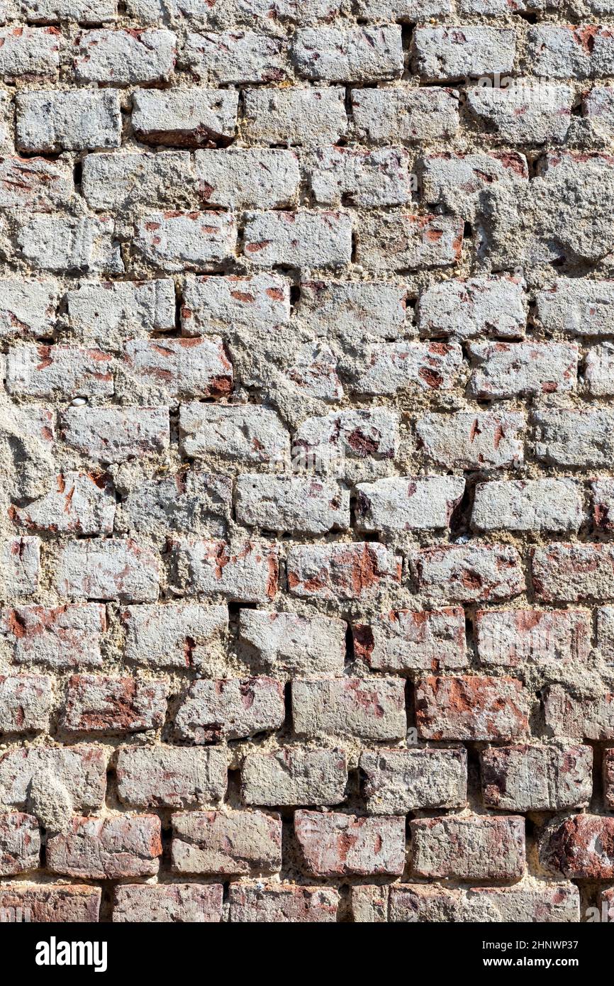 background of old red rotten brick wall Stock Photo - Alamy