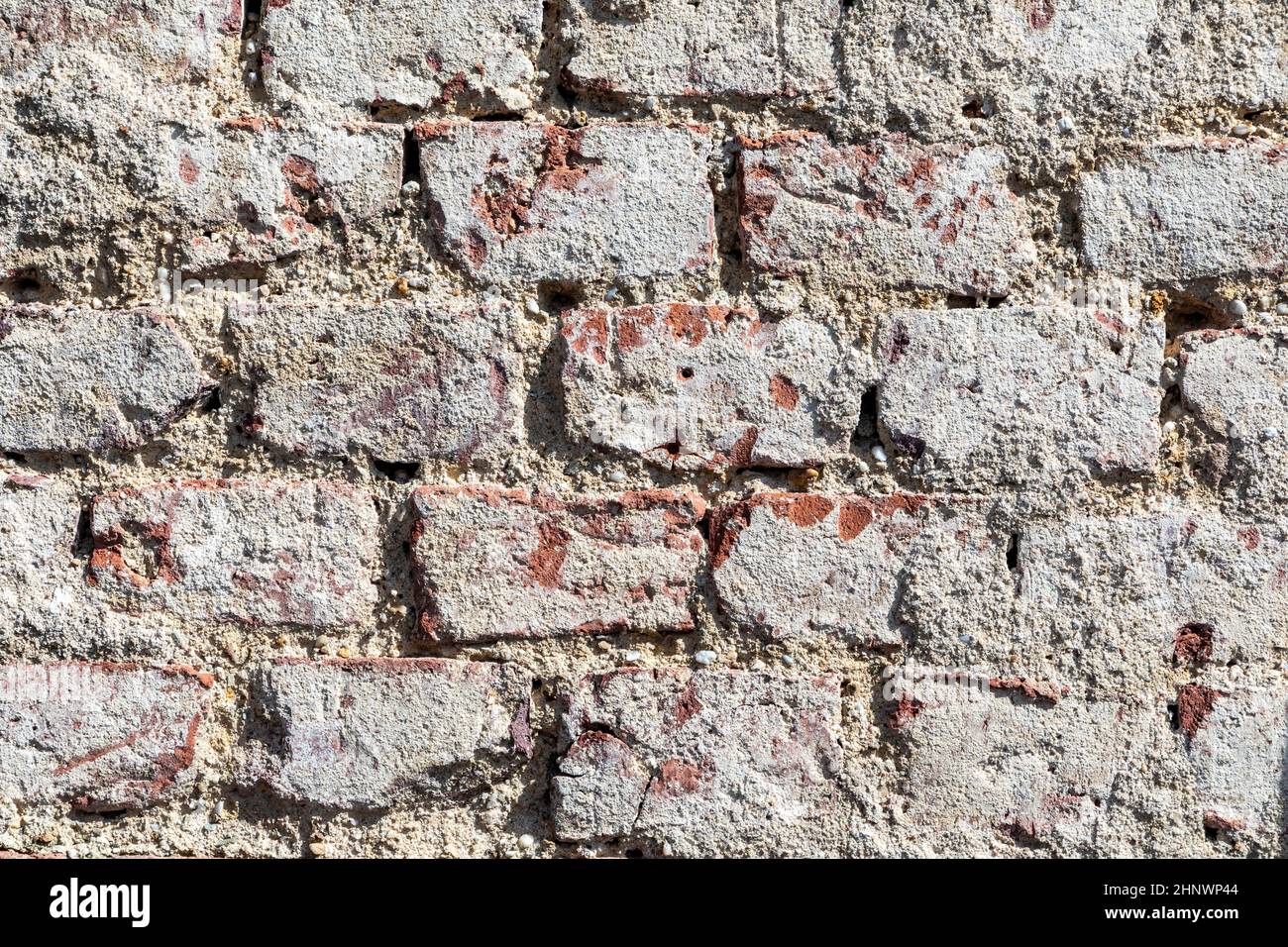 background of old red rotten brick wall Stock Photo - Alamy