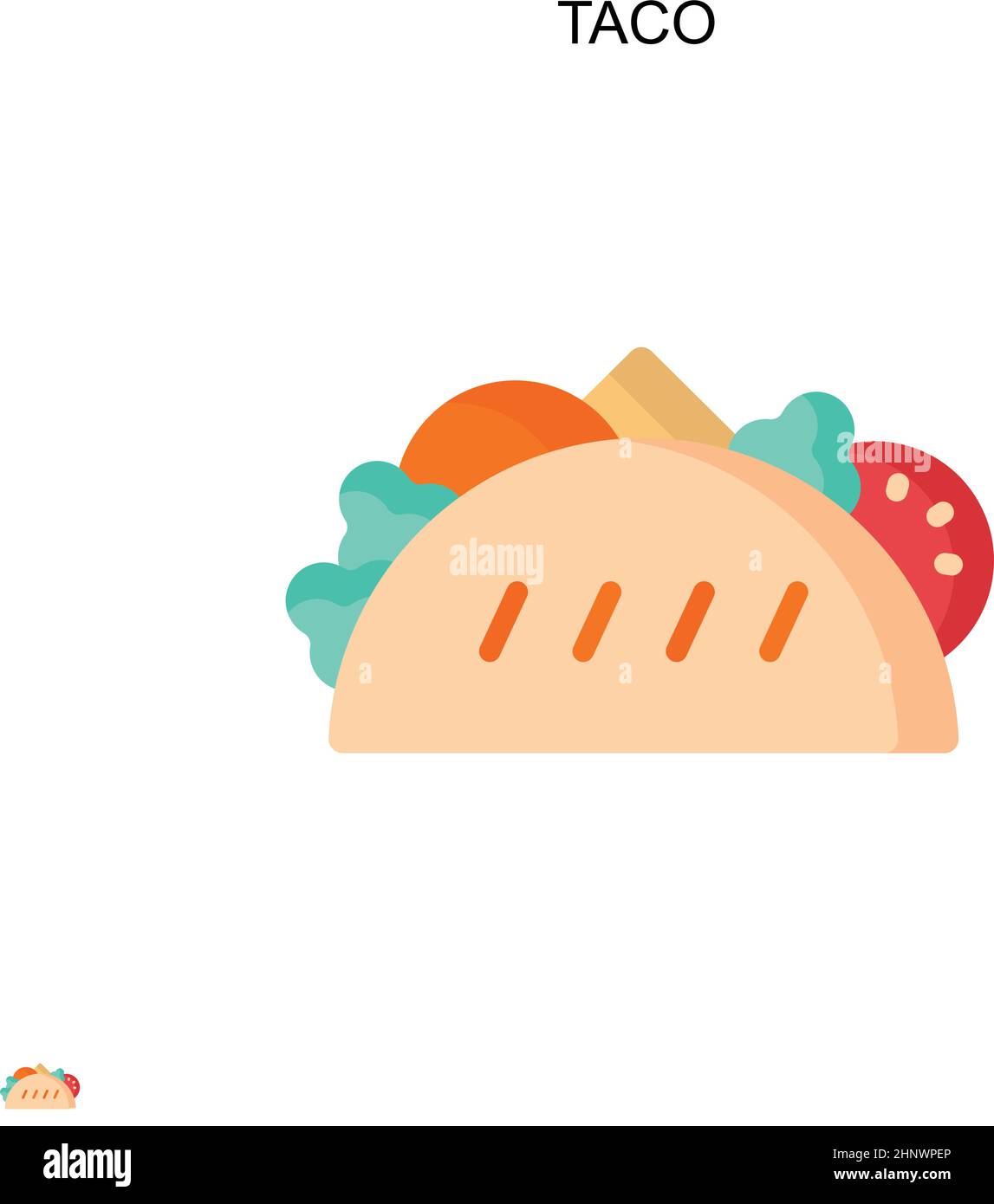 Taco Simple vector icon. Illustration symbol design template for web ...