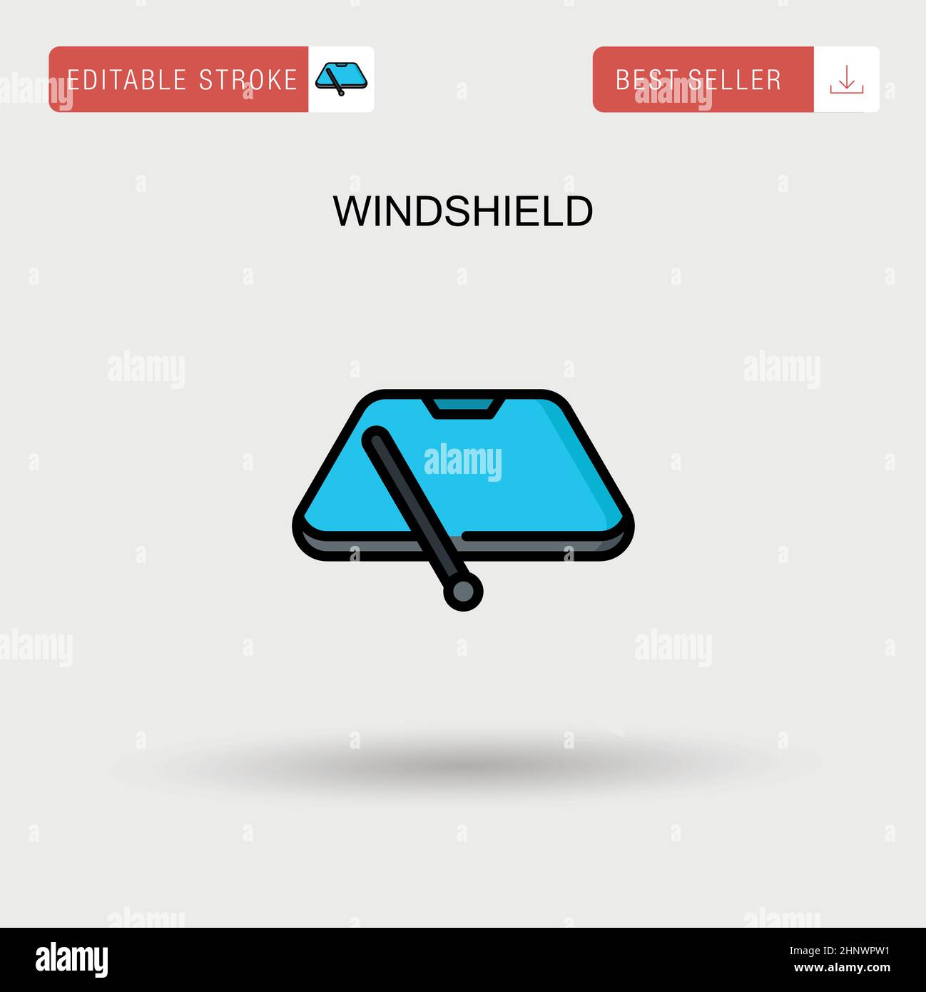 Windshield Simple vector icon Stock Vector Image & Art - Alamy