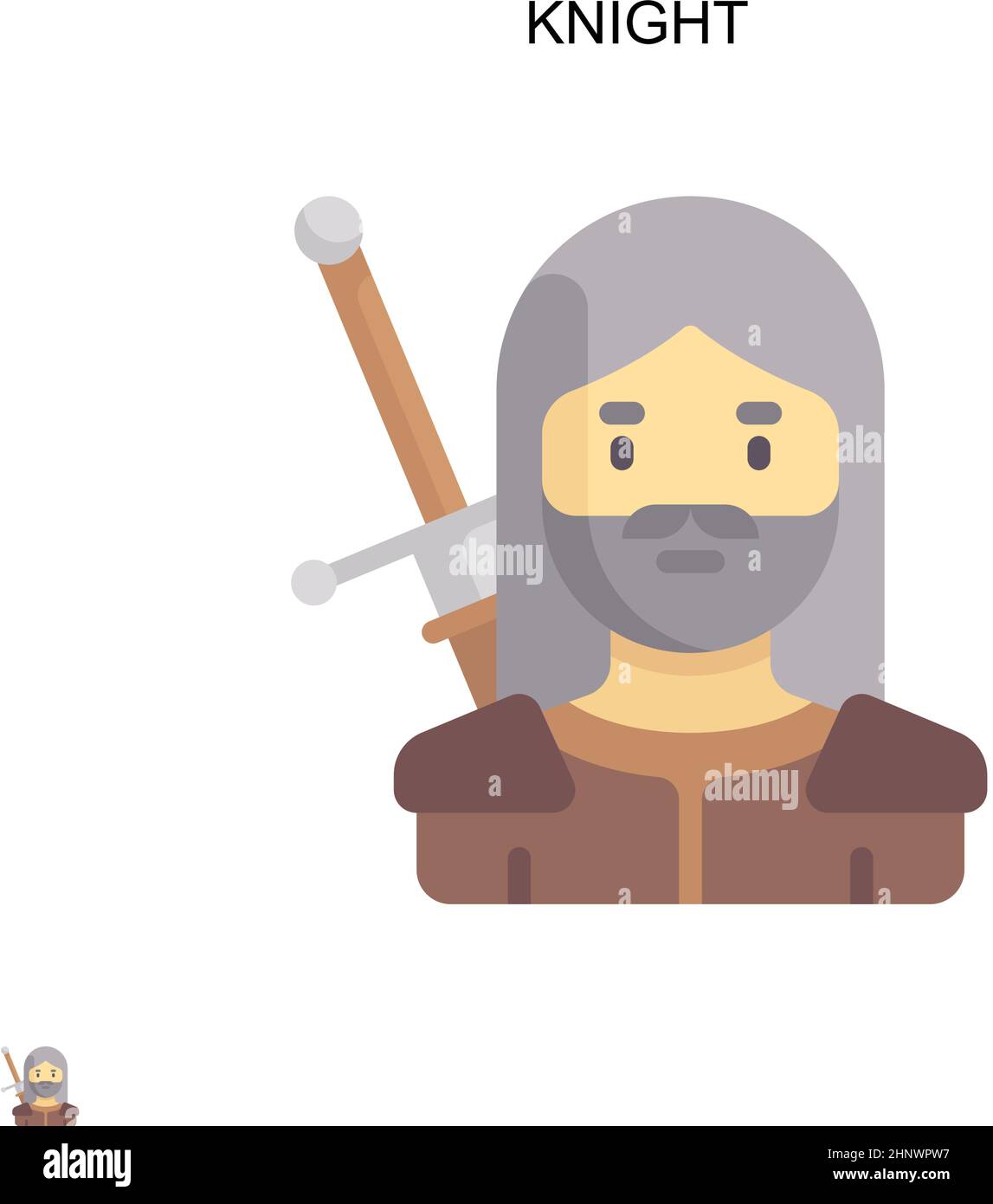 Knight Simple vector icon. Illustration symbol design template for web ...