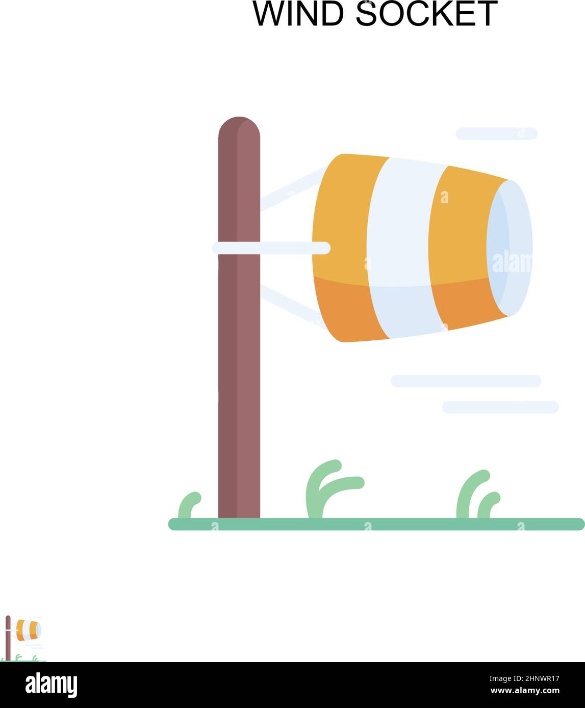 Wind socket Simple vector icon. Illustration symbol design template for web mobile UI element ...