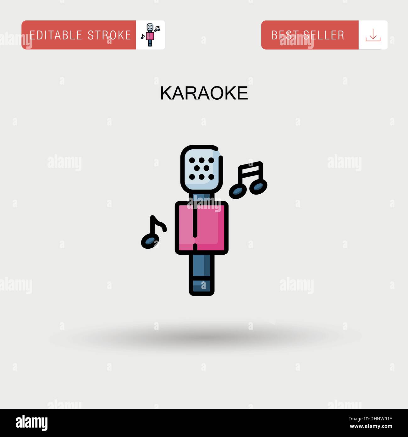 Karaoke Simple vector icon Stock Vector Image & Art - Alamy