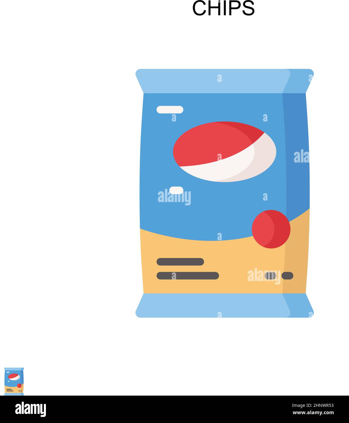 Potato chips package Stock Vector Images - Alamy