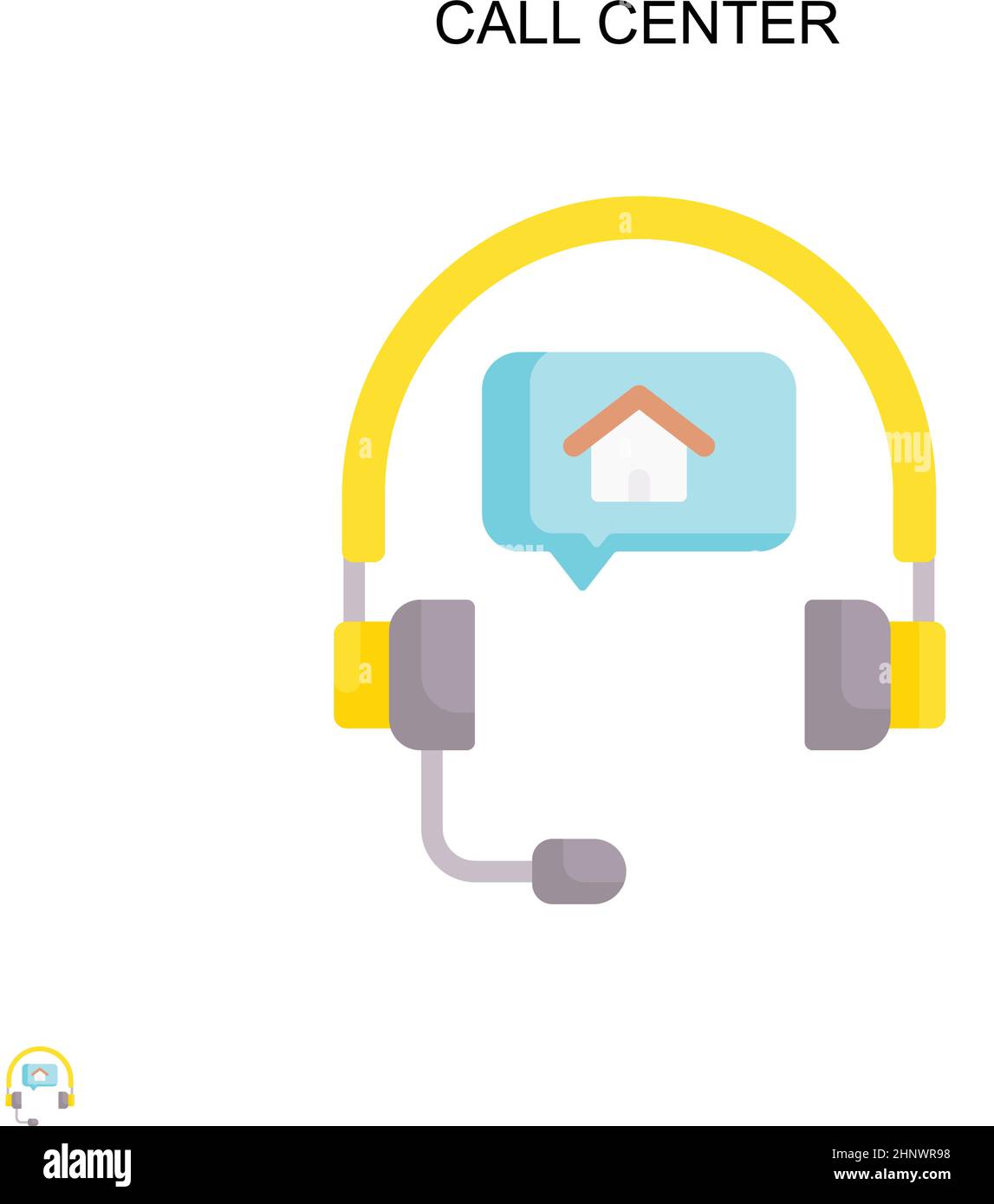 Call center Simple vector icon. Illustration symbol design template for ...