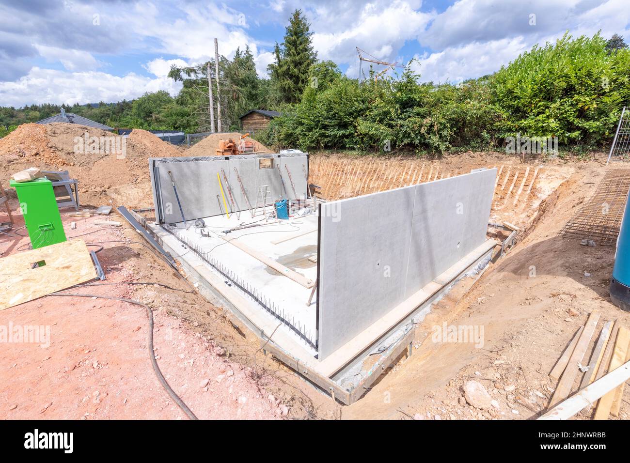 cellar at a construction site with waterproof concrete called white ...