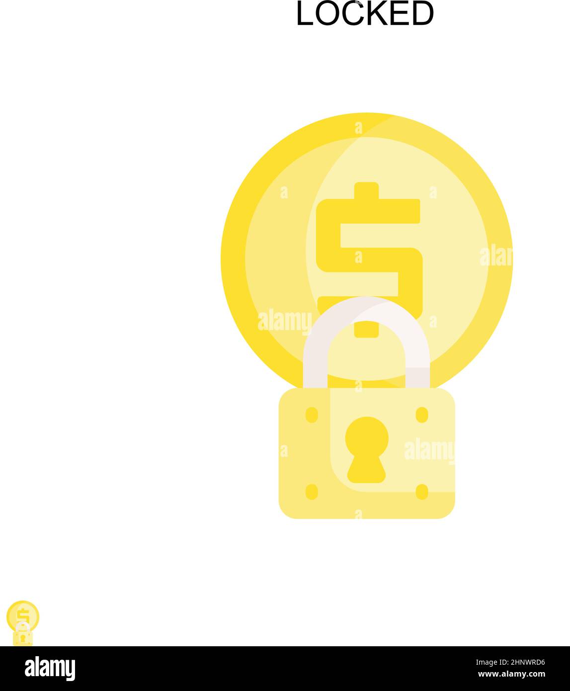 Locked Simple vector icon. Illustration symbol design template for web ...