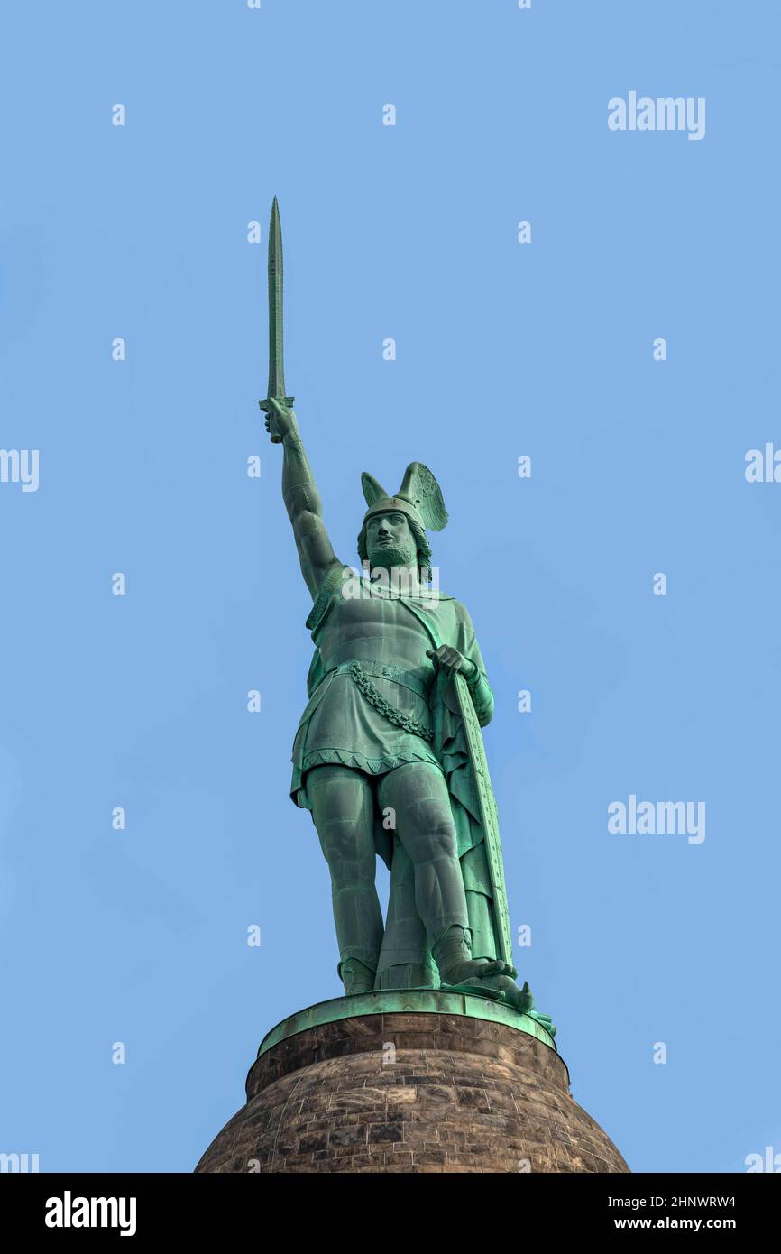 historic Statue of Cheruscan Arminius in the Teutoburg Forest near the ...