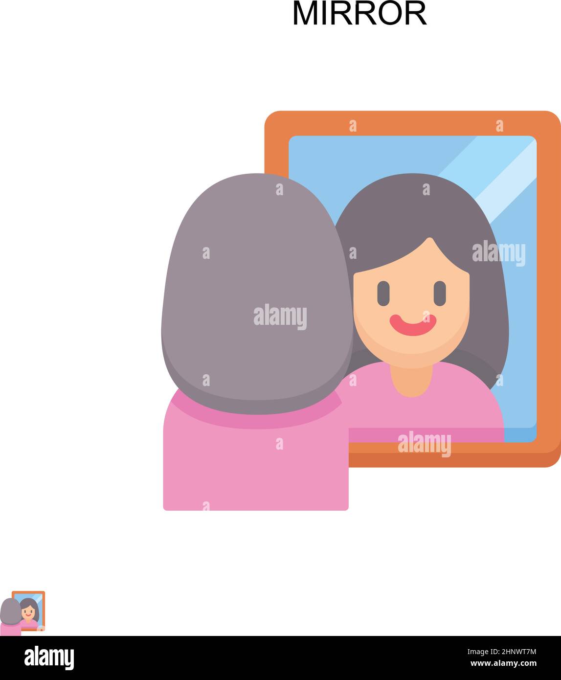 Mirror Simple vector icon. Illustration symbol design template for web ...