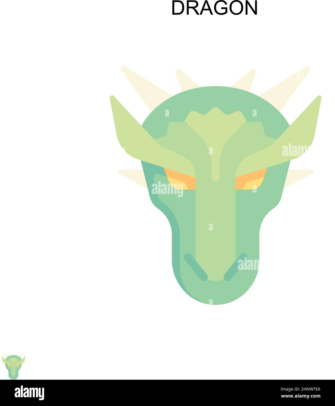 Dragon Simple vector icon. Illustration symbol design template for web ...
