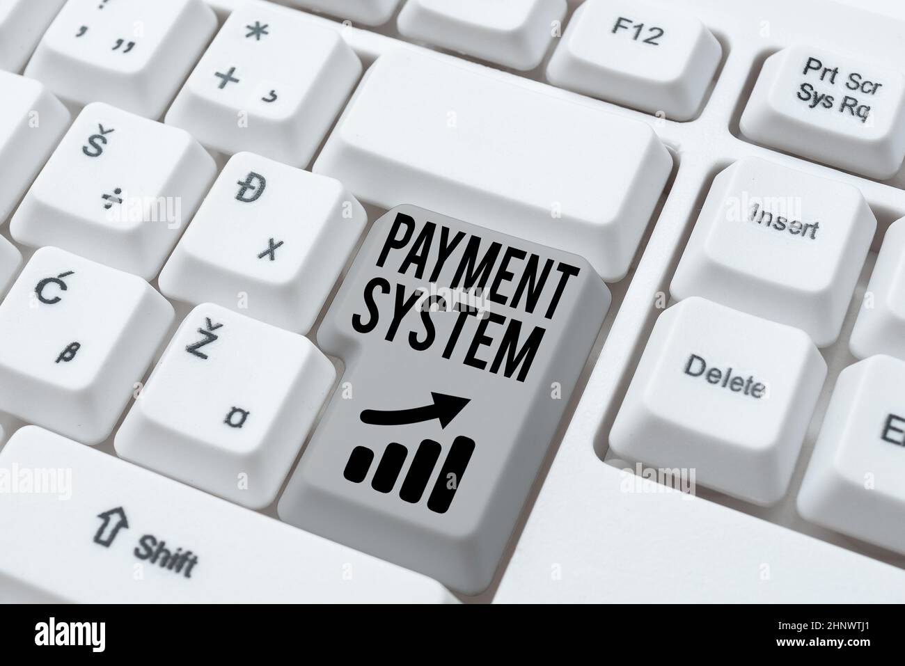 Text caption presenting Payment System, Concept meaning Compensation ...