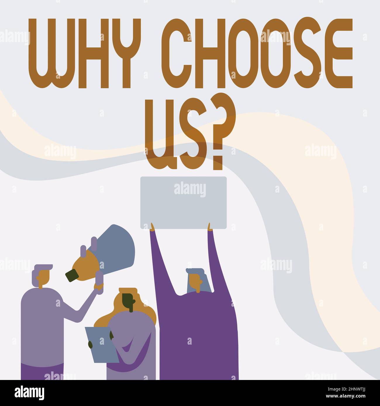 Sign displaying Why Choose Us Question, Word Written on list of ... Sign displaying Why Choose Us Question, Word Written on list of ...