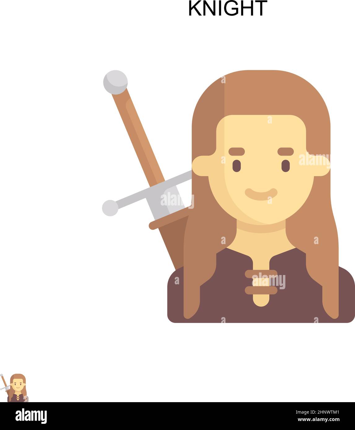 Knight Simple vector icon. Illustration symbol design template for web ...