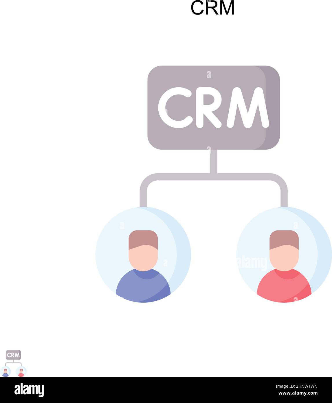 Crm Simple Vector Icon Illustration Symbol Design Template For Web