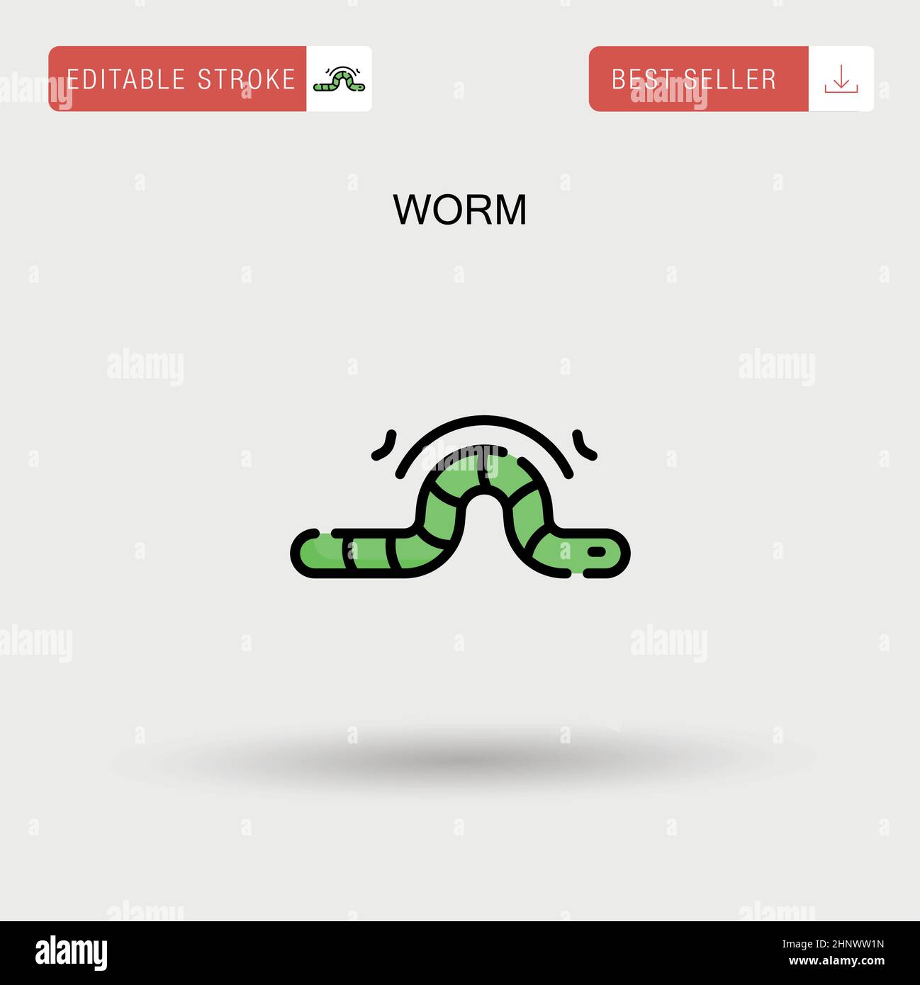 Cartoon earth worm hi-res stock photography and images - Alamy