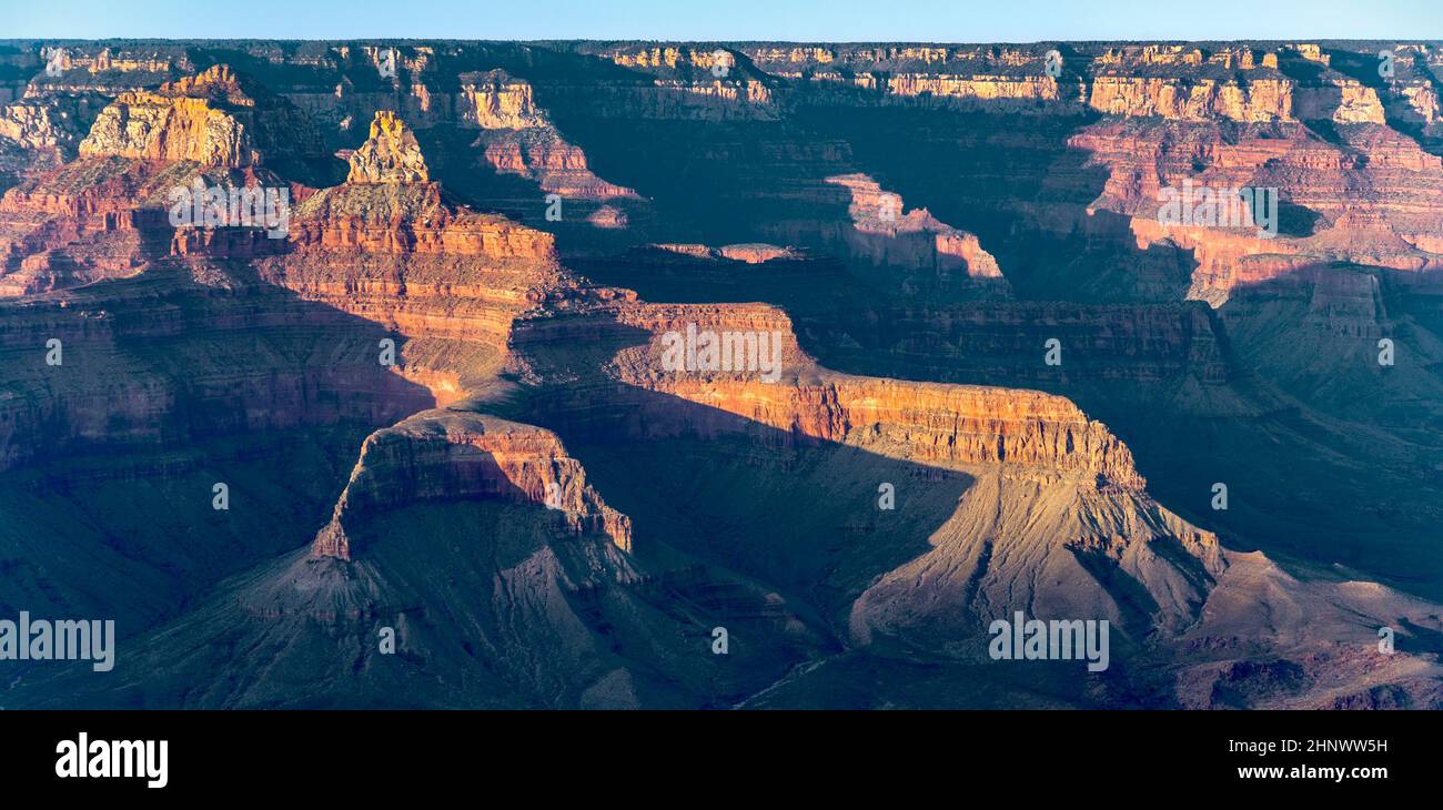 colorful Sunset at Grand Canyon seen from Mathers Point, South Rim ...