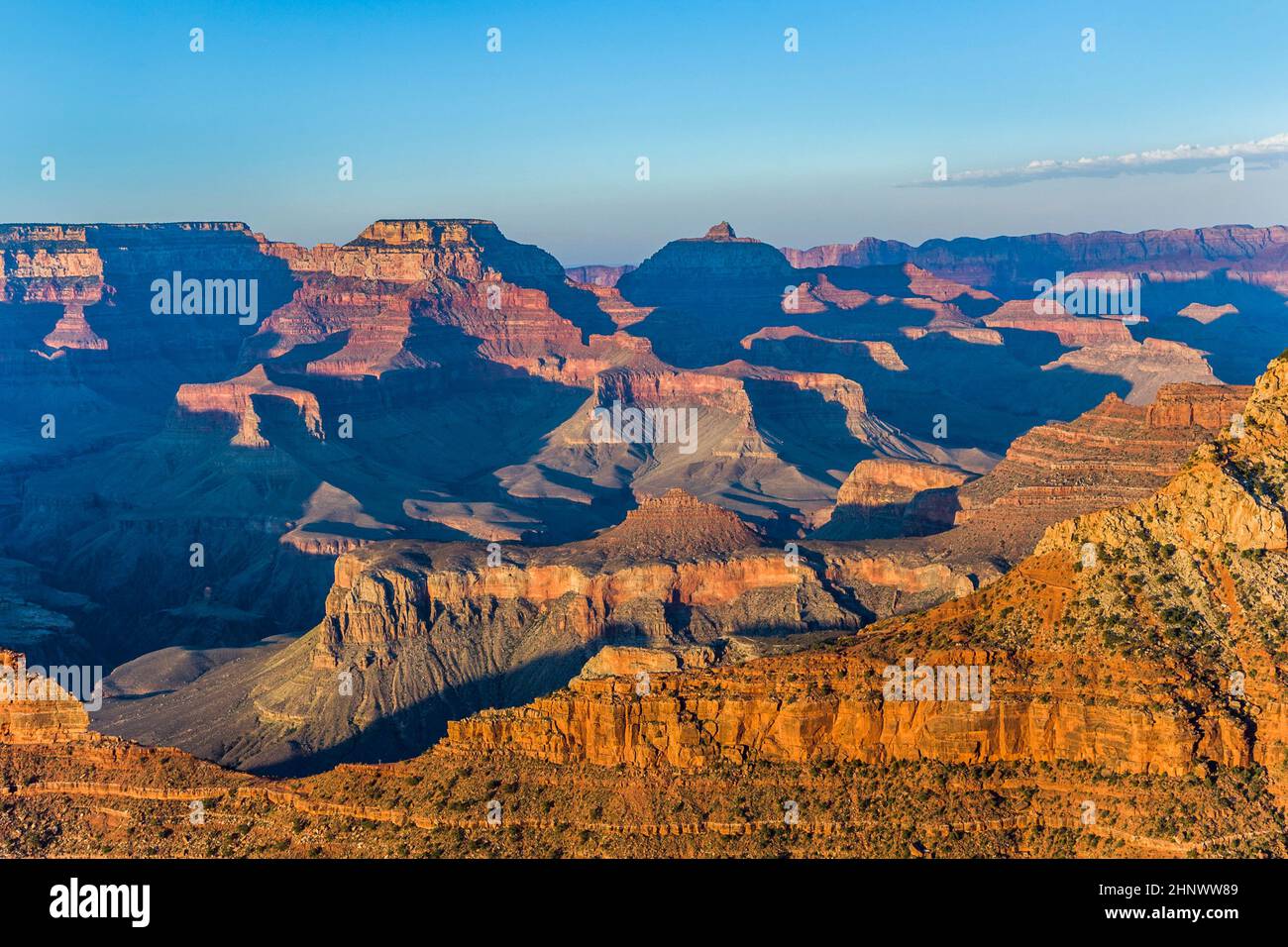 Grand Canyon at Mathers point in sunset light Stock Photo - Alamy