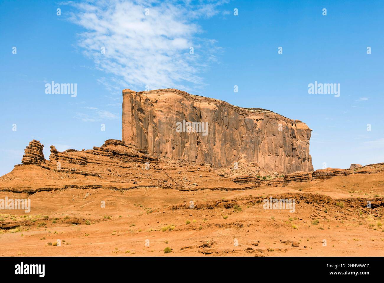 Elephant Butte is a giant sandstone formation in the Monument valley ...