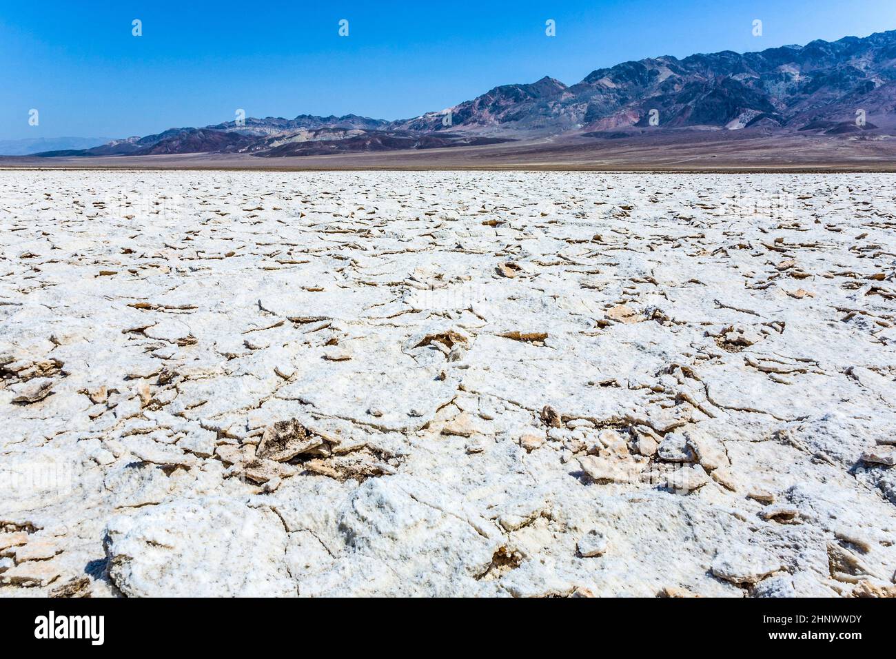 area of salt plates in the middle of death valley, called Devil's Golfe ...