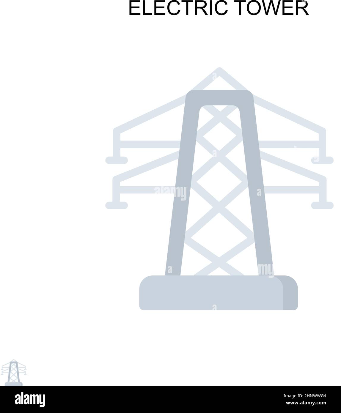 Electric tower Simple vector icon. Illustration symbol design template for web mobile UI element ...