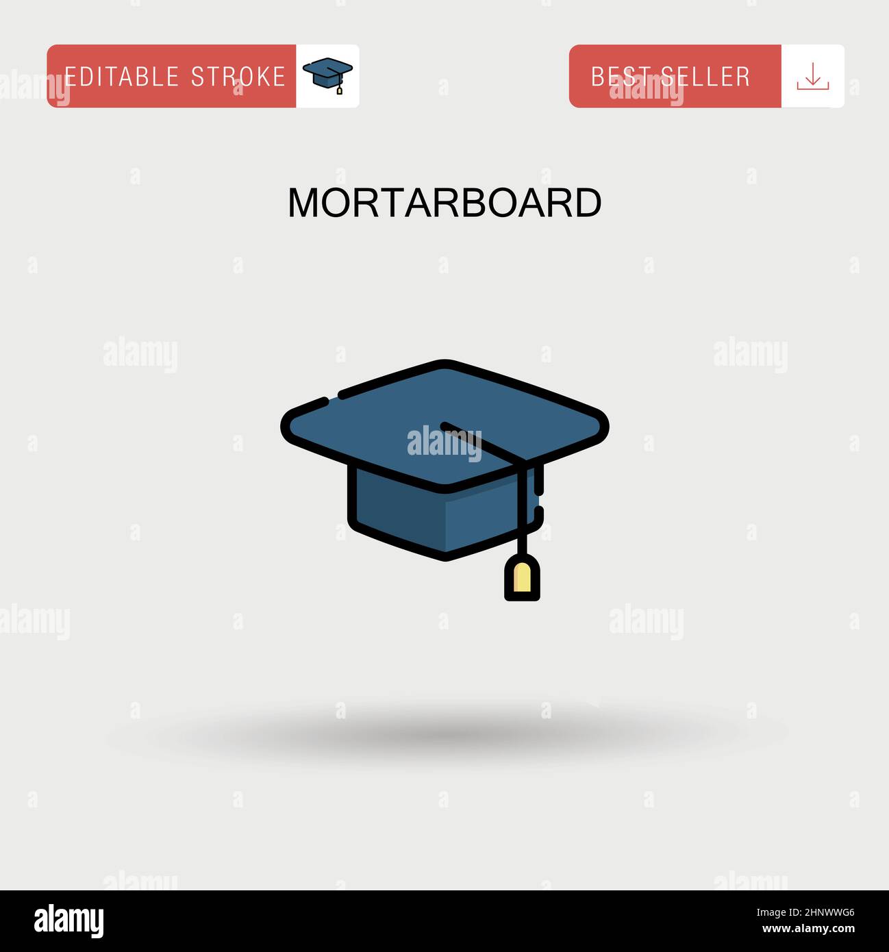 Mortarboard Simple vector icon Stock Vector Image & Art - Alamy