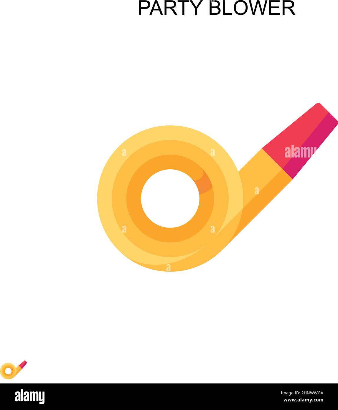 Party blower Simple vector icon. Illustration symbol design template ...