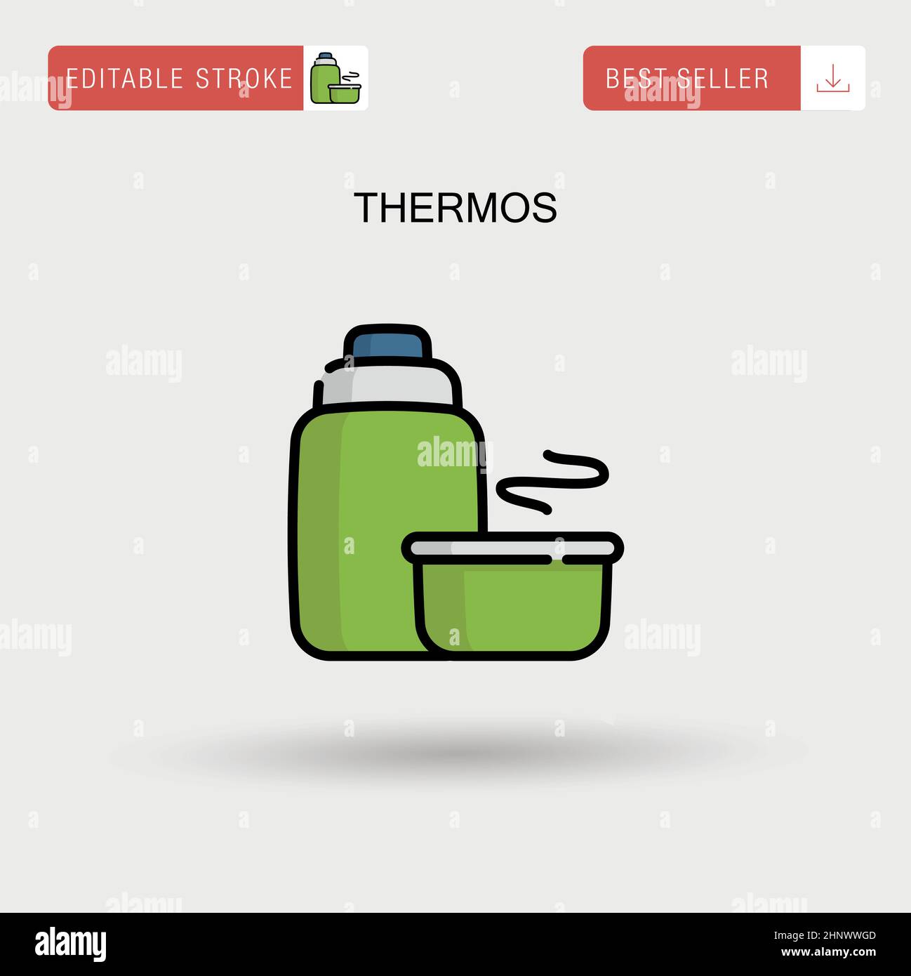 Thermos hot tea coffee Stock Vector Images - Alamy
