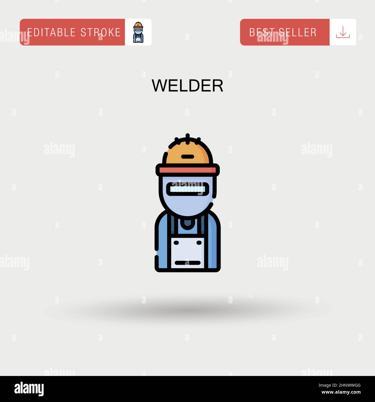 Welder Simple vector icon Stock Vector Image & Art - Alamy