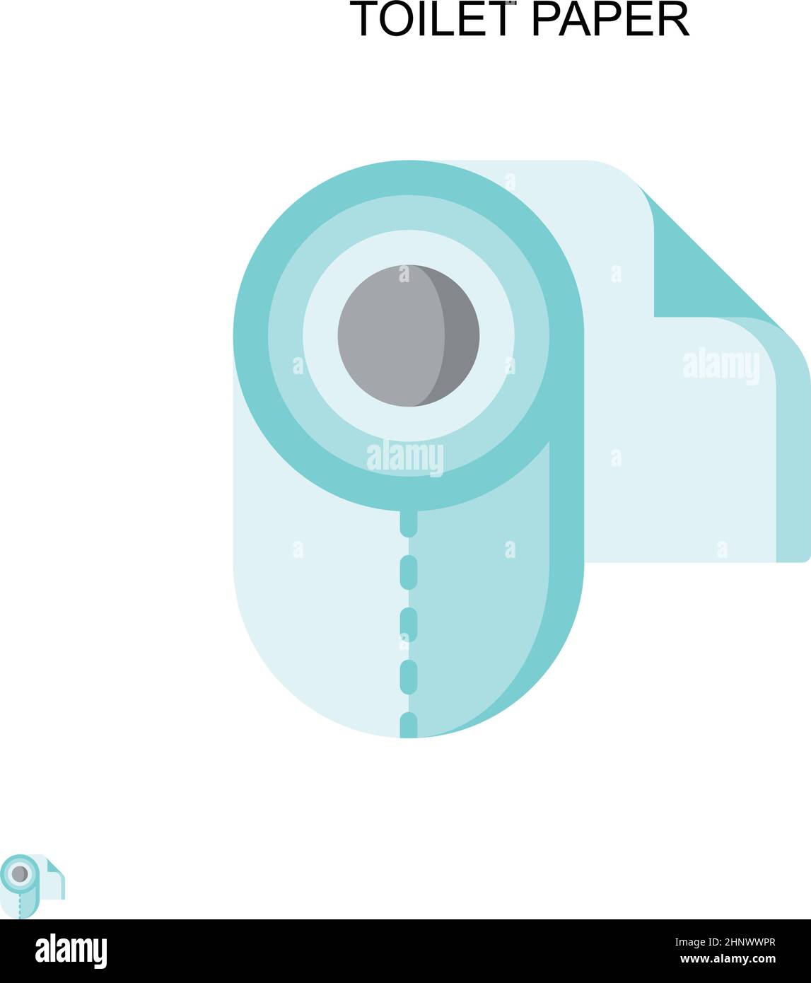 Toilet paper Simple vector icon. Illustration symbol design template for web mobile UI element ...