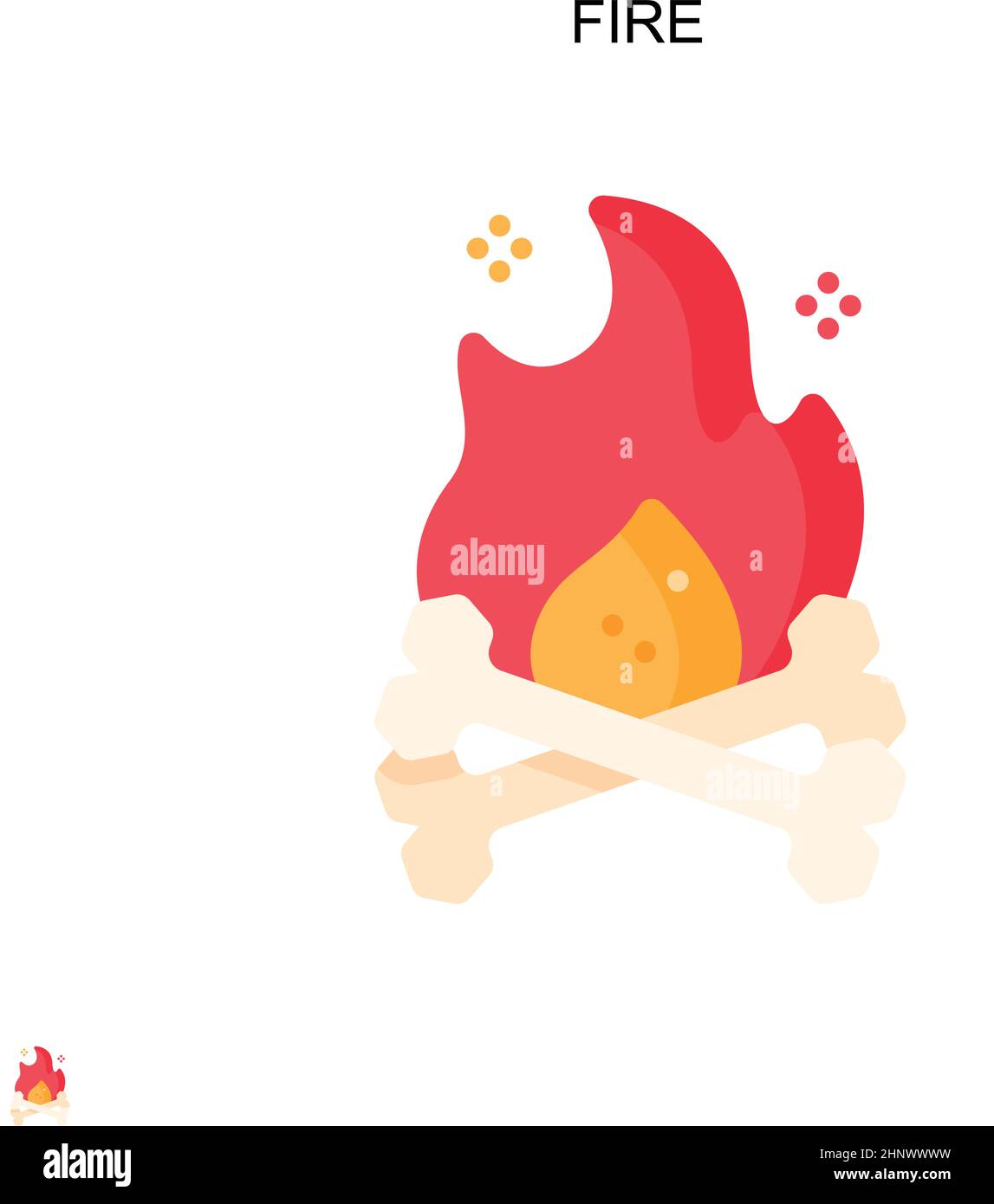 Fire Simple vector icon. Illustration symbol design template for web ...