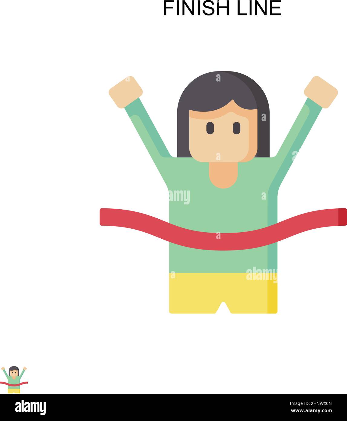 Finish line Simple vector icon. Illustration symbol design template for ...