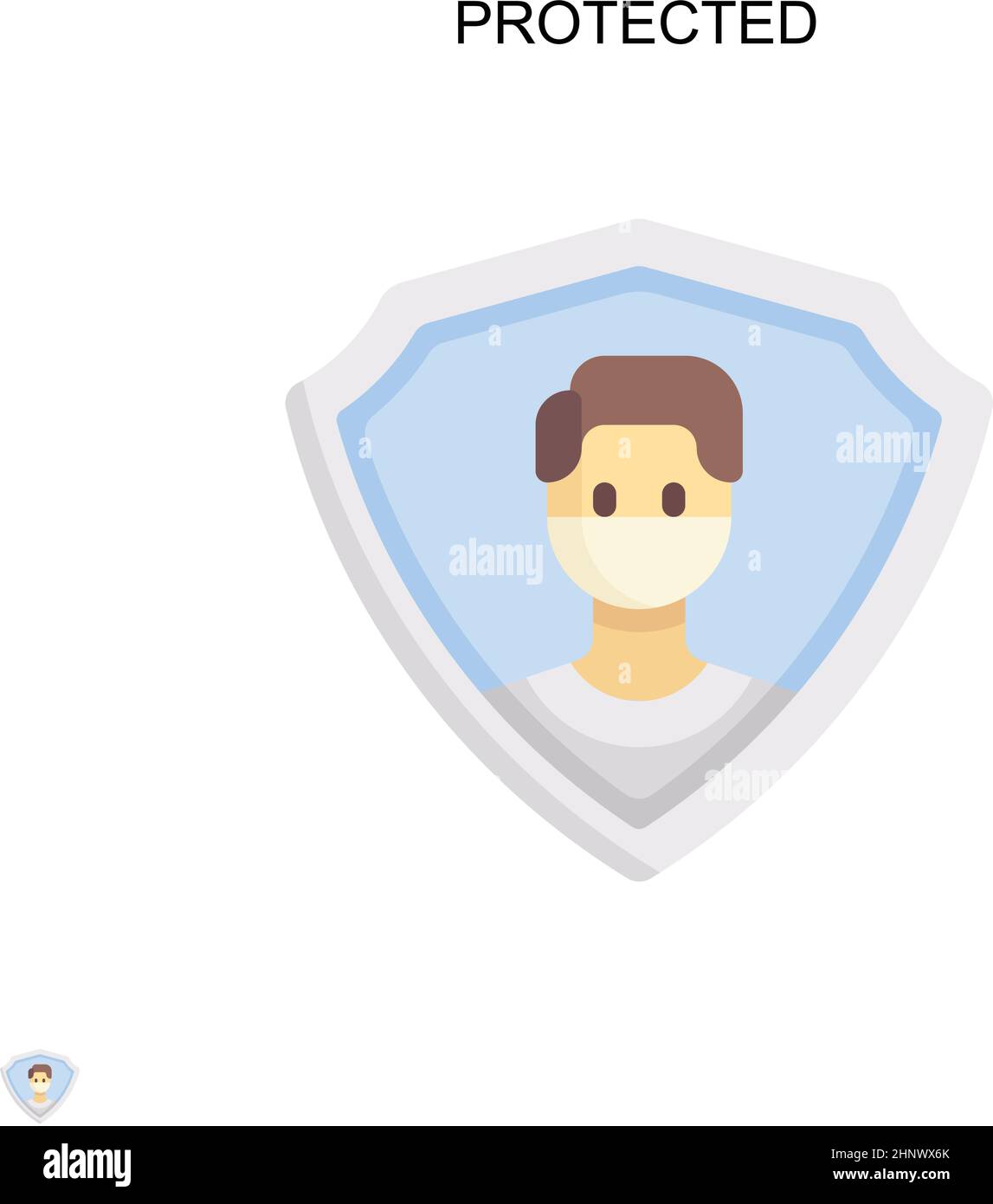 Protected Simple vector icon. Illustration symbol design template for ...